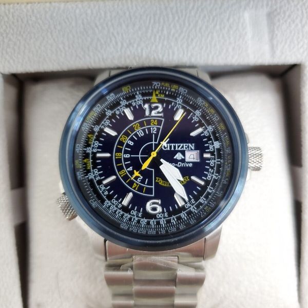 Citizen BJ7006-56L Promaster Eco-Drive Blue Angels Flight Mens Watch ...