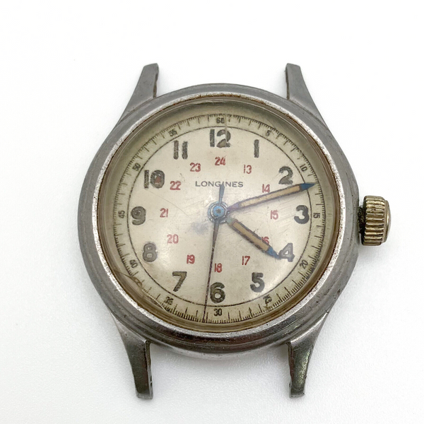 Vintage 1940's Longines WW2 Military Stainless Steel Watch ...
