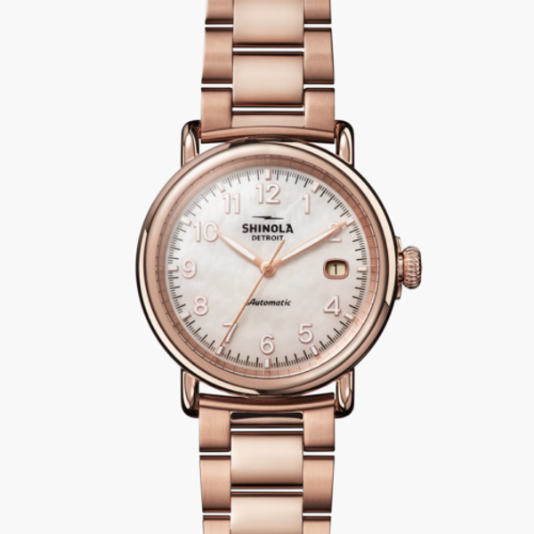Shinola The Runwell Mother of Pearl Automatic 39.5mm Watch S0120161943 ...