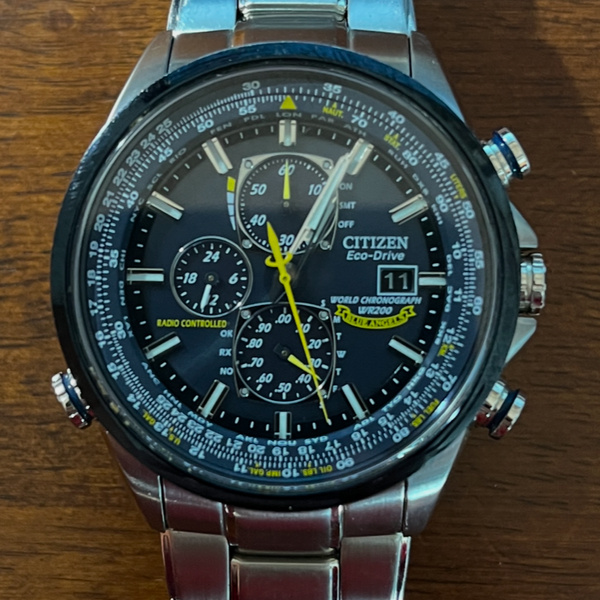 Citizen Eco-Drive Blue Angels Blue Dial Chronograph Men's Watch H800 ...