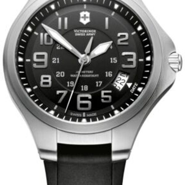 Victorinox Swiss Army Base Camp 241462 Charcoal Dial W/ Silicon Band ...