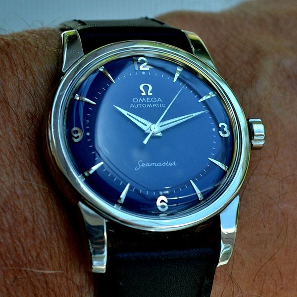 MEN'S OMEGA SEAMASTER AUTO 354 ST/STEEL SUPER DARK BLUE DIAL 1954 ...