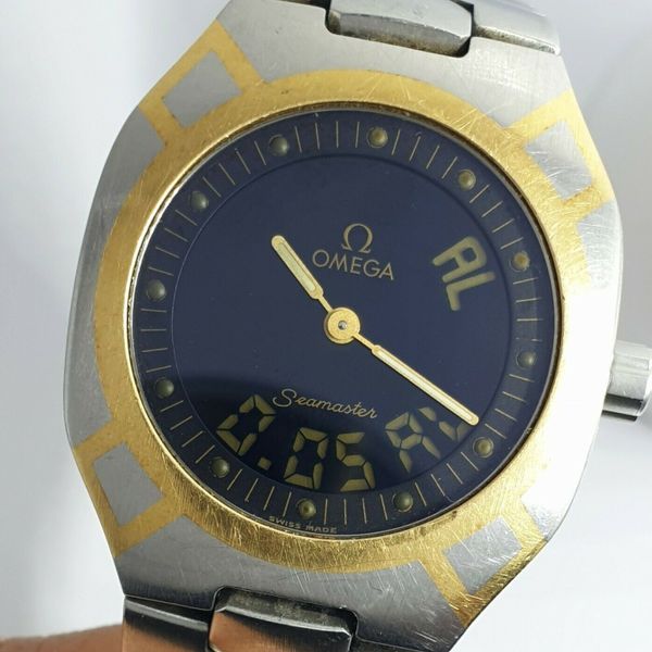 Omega Seamaster Polaris multifunction quartz steel and gold 1455/448 ...