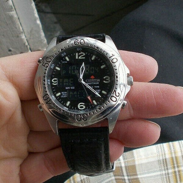 NICE Men's Promaster Citizen Watch Wristwatch C460 Navitach World Time ...