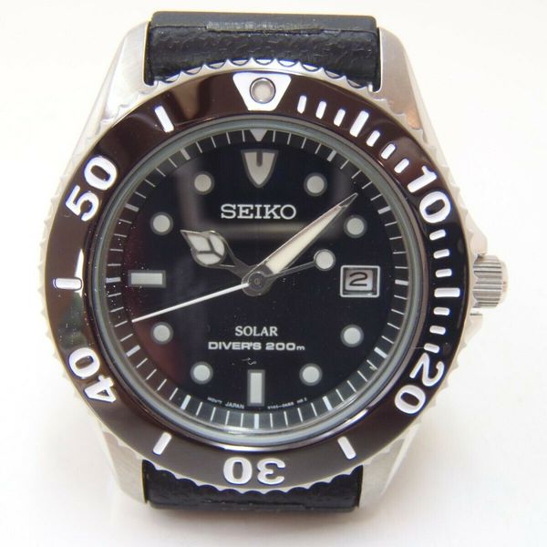RARE VINTAGE SEIKO DIVER DUMMY SOLAR NO MOVEMENT V145-0AA0 SNE011 READ ...