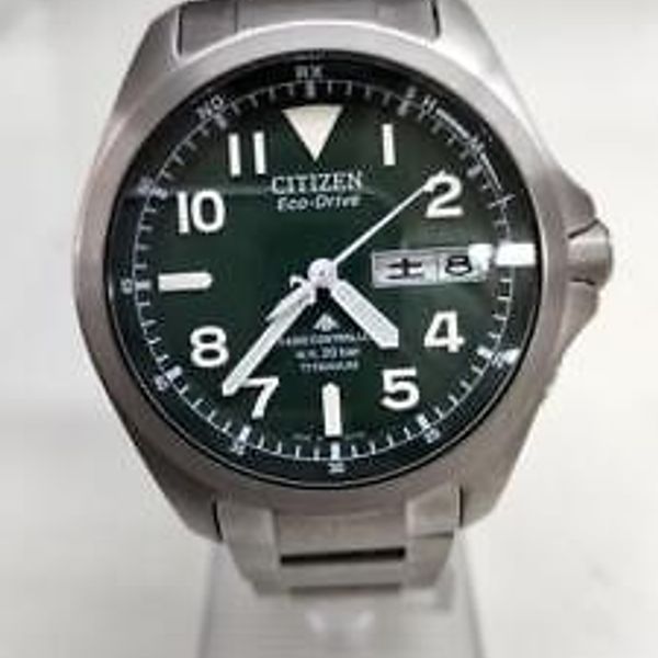 Citizen Promaster EcoDrive PMD56-2951 Green Titanium Solar Men's Watch ...