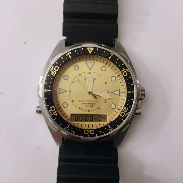 VINTAGE CASIO 358-AMW320C Mens JAPAN QUARTZ MOVEMENT Great Condition ...