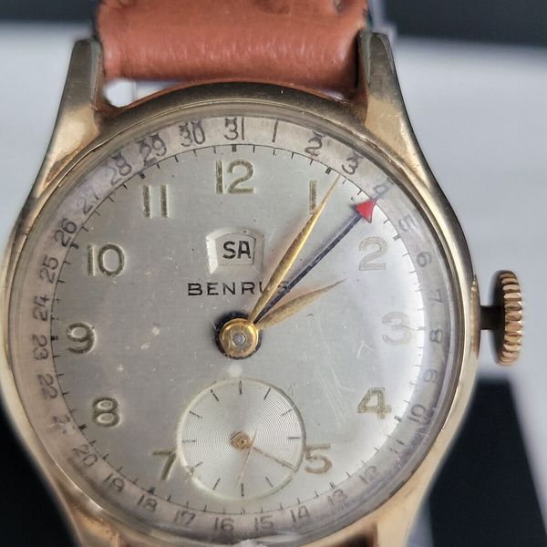 Vintage Benrus Swiss Date Pointer Men's Watch Model CE 3 10k RGP ...