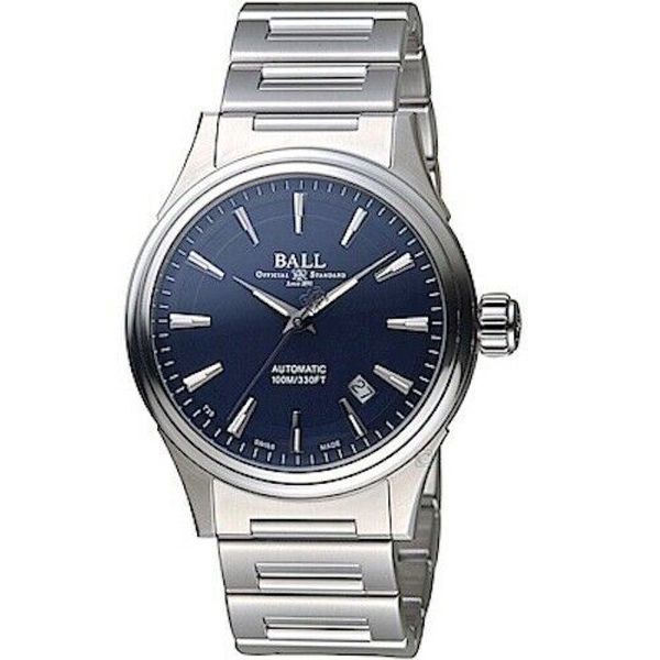 NEW BALL FIREMAN VICTORY DARK BLUE ENGINE TURNED PATTERN DIAL NM2098C ...