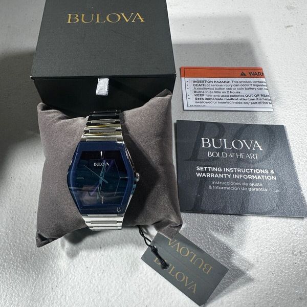 Bulova Men's Gemini Modern Quartz Silver Stainless Steel 40 MM 96A258 ...