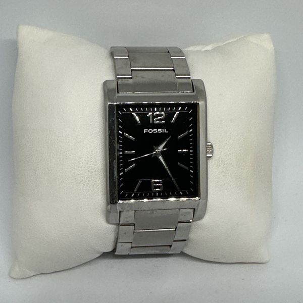 Fossil FS4177 Men's Silver Stainless Steel Analog Dial Quartz Wrist ...