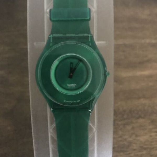 Swatch Watch New Green Jelly Skin SFG101 2000 Skin 34 x 3.9mm Plastic ...