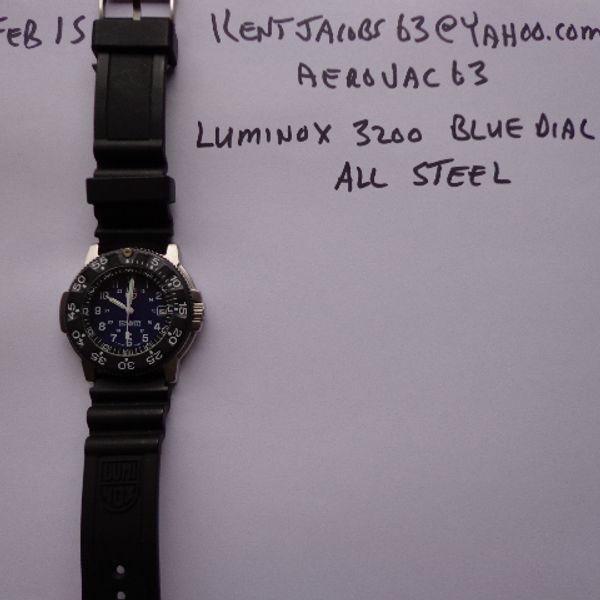 REDUCED MORE: LUMINOX 3100 ALL Steel DIVER with BLUE FACE | WatchCharts ...