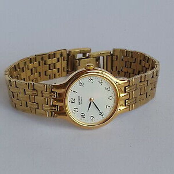Vintage SEIKO Women's Gold Tone Quartz Watch V400-0611 | WatchCharts Marketplace
