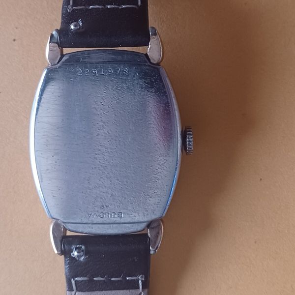 Vintage 1930s 1940s BULOVA Tank Gold Fill MENS Watch RUNNING serviced ...