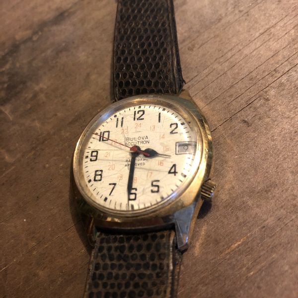 Rare Bulova Accutron Railroad Approved N7 Vintage Tuning Fork Men's ...