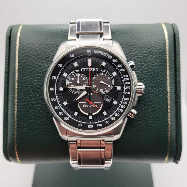 Citizen Eco-Drive Chronograph H500 Tachymeter AT2370-55E Mens Watch NEW ...