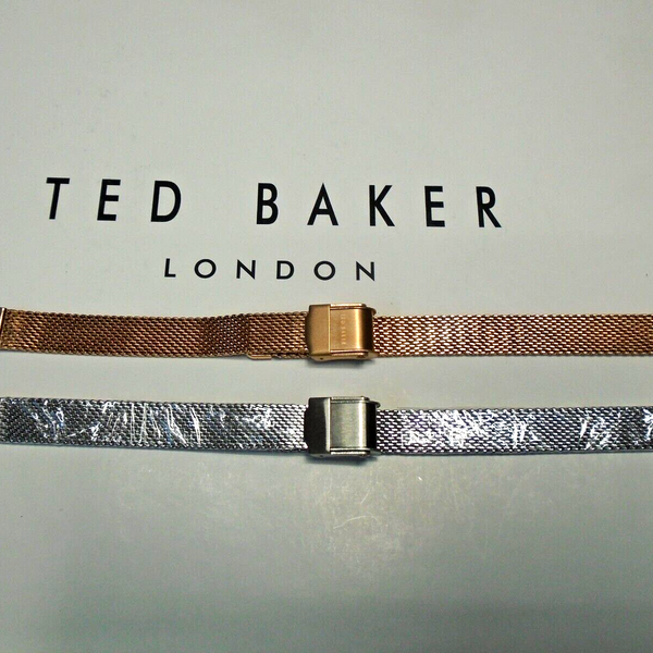 2 TED BAKER 10mm WATCH STRAPS ROSE GOLD & SILVER | WatchCharts Marketplace