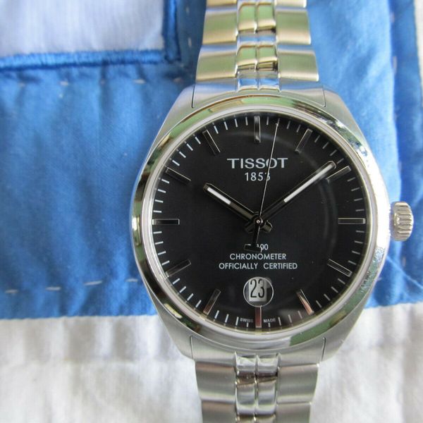 Tissot PR 100 Chronometer Officially Certified Black Dial Men's Watch ...