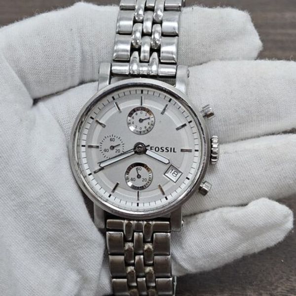 FOSSIL Boyfriend ES-2198 Stainless Steel Quartz Women's Watch New ...