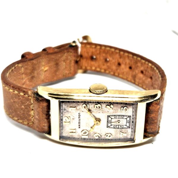 Vintage Hamilton Clark Manual-Wind Caliber 980 14K Yellow Gold Filled ...