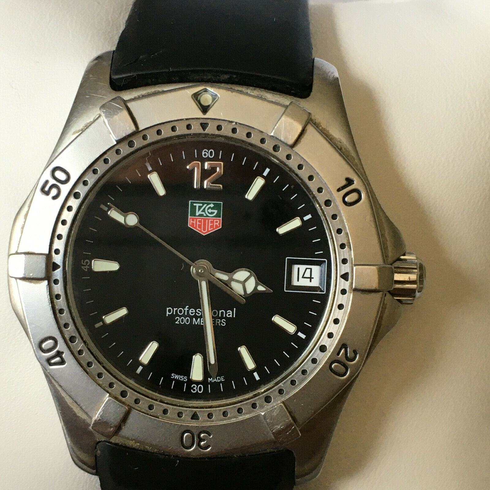 Tag Heuer Professional Men's Watch-Stainless-Swiss-Quartz-200M-WK1110-0 | WatchCharts Marketplace