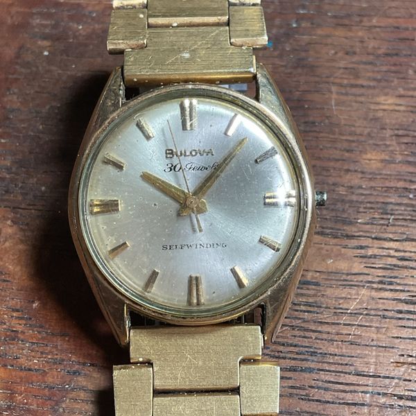 Vintage Bulova Menâ s Wrist Watch 30 Jewels Self winding M4 Runs ...