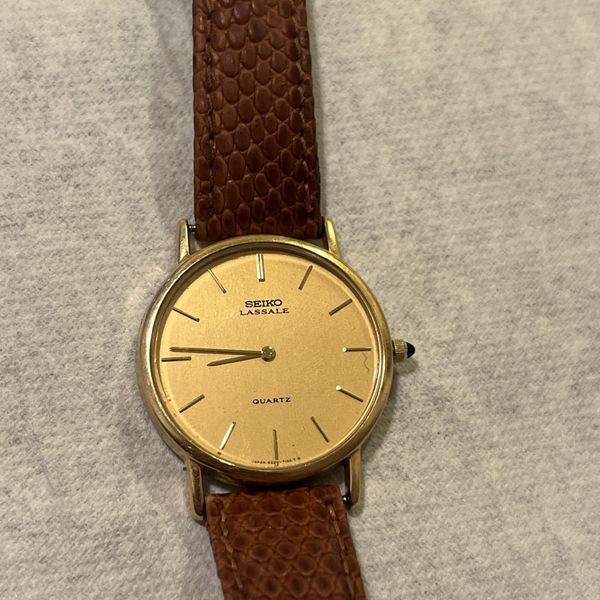 Vintage SEIKO LASSALE 14K Solid Gold Unique OLD SCHOOL JAPAN ...
