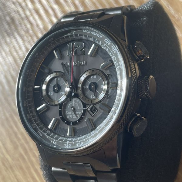 Citizen Eco DriveÂ® Nighthawk Grey IP Chronograph with Grey Dial CA4377 ...