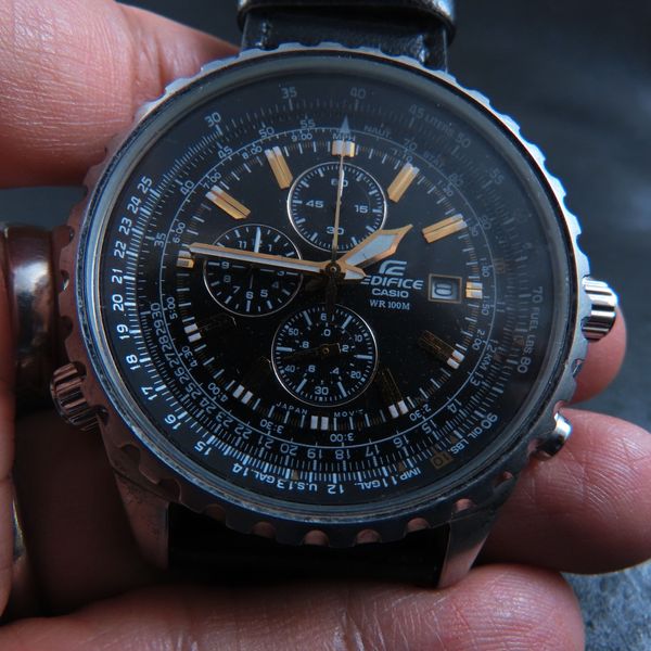 EF-527 Casio Edifice Chronograph Inner Rotate Bezel Quartz Men Watch ...