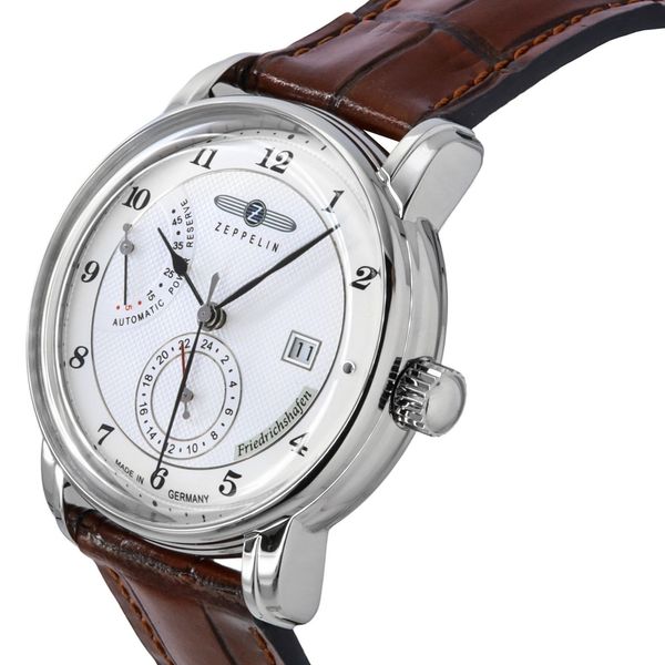Zeppelin Friedrichshafen Leather Strap White Dial Automatic 85901 Men's ...