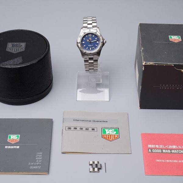 TAG Heuer WK1113 Professional 200M Quartz Unisex Watch Blue Dial SS w ...