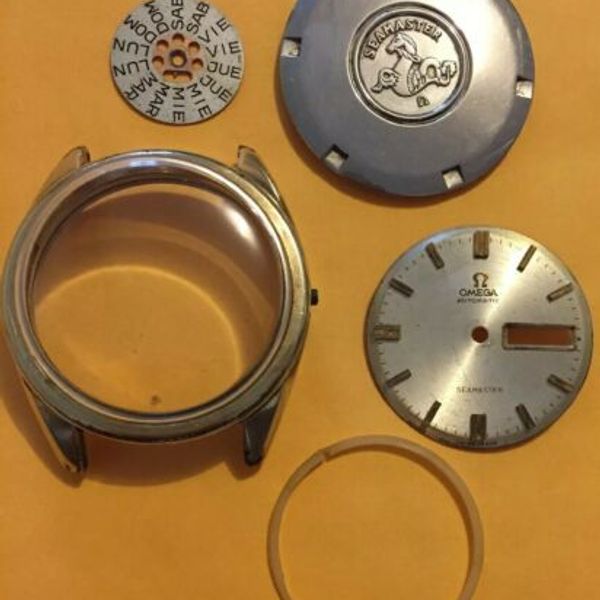 Omega Seamaster Mens Watch Case And Dial For Parts. Ref CD 166 032/168 ...