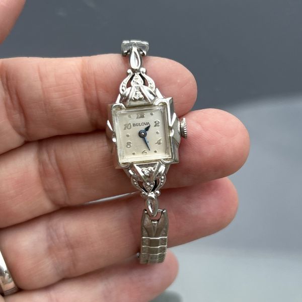 Original Vintage 1954 Lady's Bulova Goddess of Time Watch Runs White ...