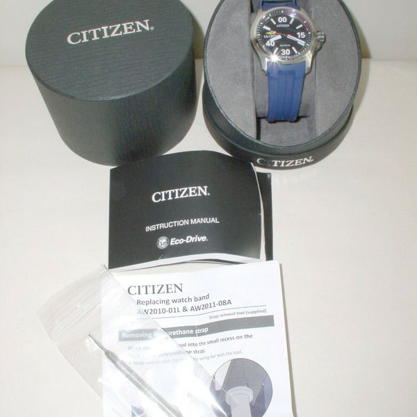 Men's Citizen US Open Interchangeable Blue Strap Watch AW2010-01L New ...