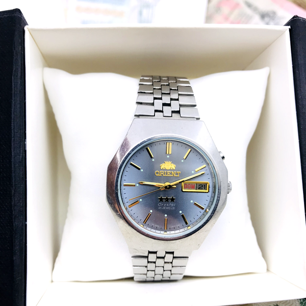 Wrist watch Orient Automatic Calendar Crystal AAA Japan Vintage Service ...