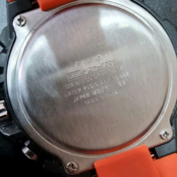 mens casio g shock chronograph watch Orange Strap | WatchCharts Marketplace
