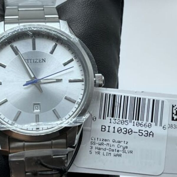 Citizen BI1030-53A Quartz Silver Dial Date Stainless Steel 42mm Men's ...