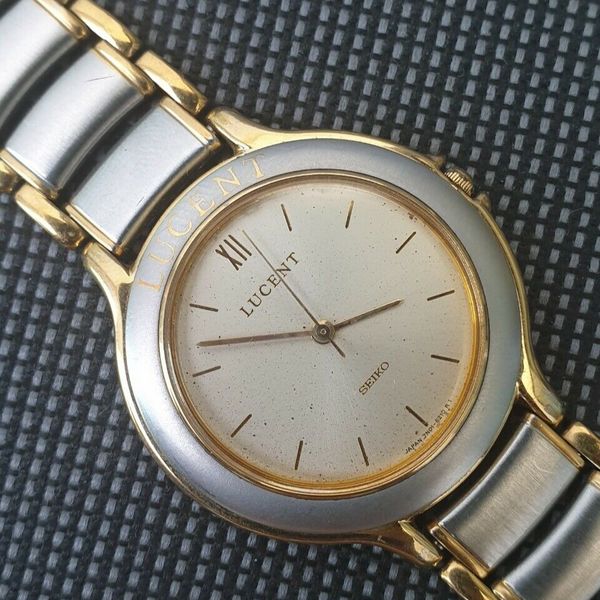 Seiko Lucent 7N01-6160 Gold Plated Stainless Steel Womens Japan Watch ...