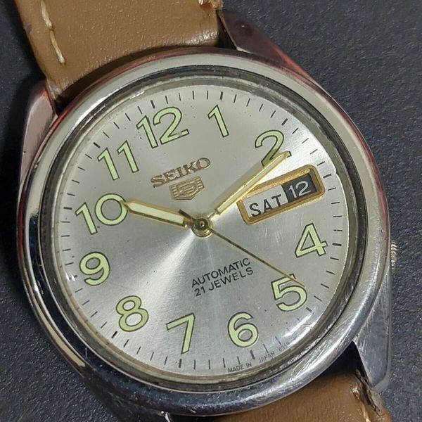 Seiko 5 Automatic 6119-8083 Military Dial DayDate Vintage Menâ s Watch ...
