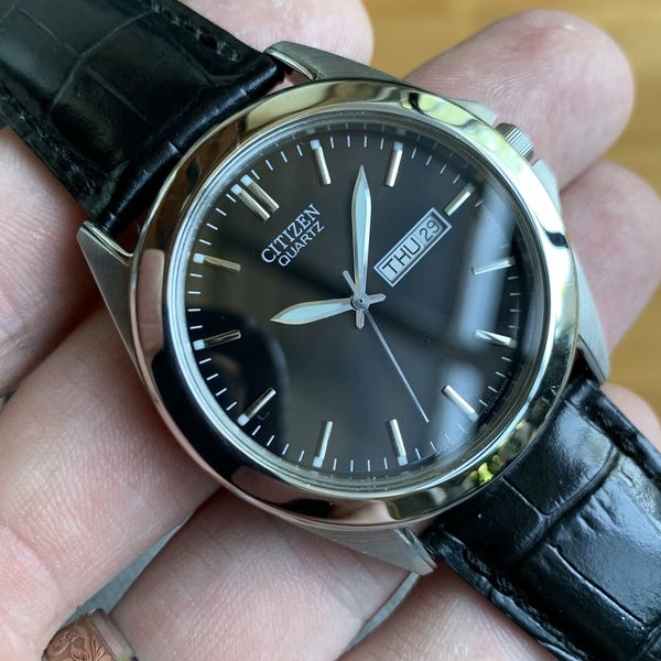 Citizen Men's Day Date Quartz Grey Sunburst Dial Wristwatch - Gorgeous ...