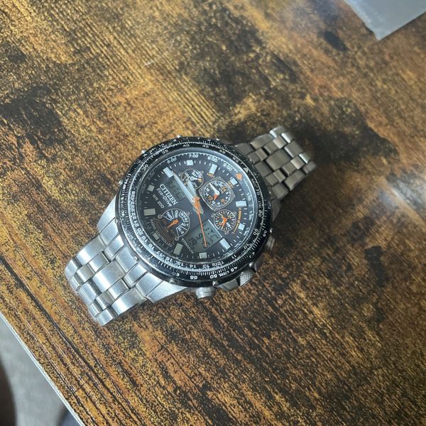 CITIZEN ECO-DRIVE RADIO CONTROLLED SKYHAWK A-T TITANIUM PILOT WATCH ...
