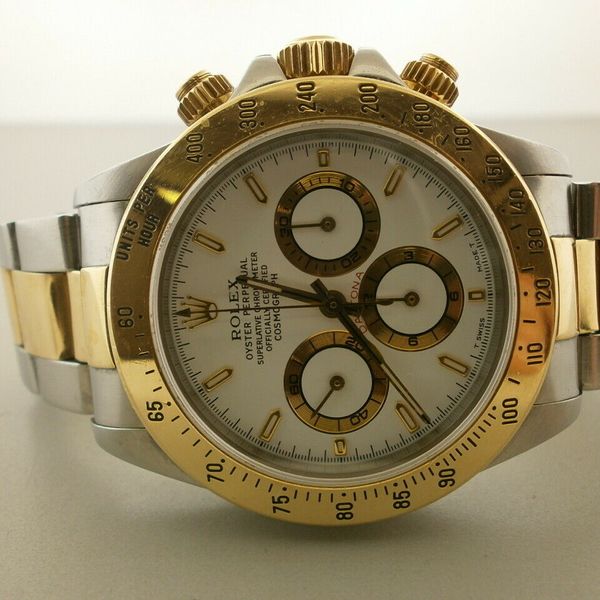 Rolex Daytona 16523 18K/SS 40MM Caliber 4030 Chronograph "U" Serial. 95 ...