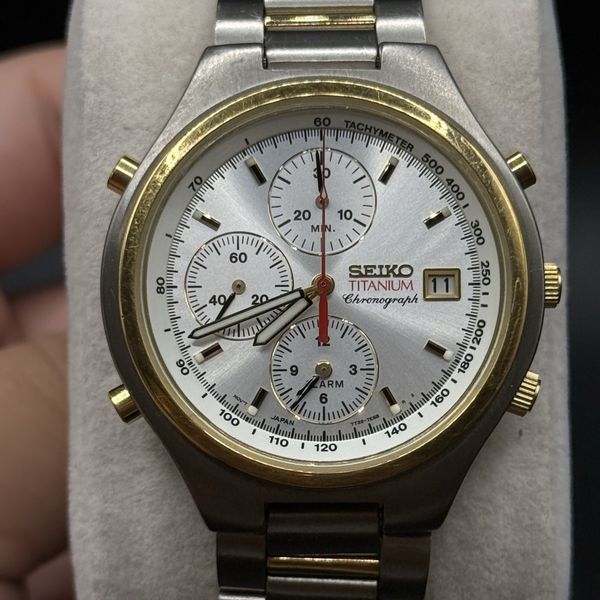 Japan Seiko 7T32-7d09, Titanium, Alarm, Chronograph, Thachymeter ...
