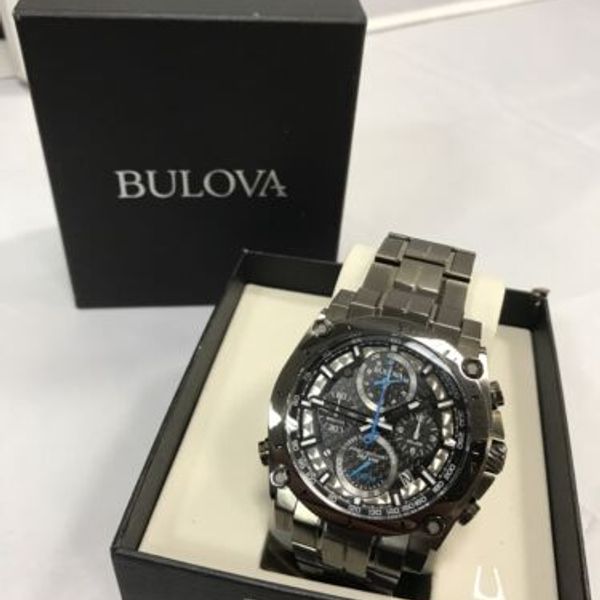 BULOVA Precisionist Carbon Fiber Chronograph Men's Watch - 98B229 MSRP ...