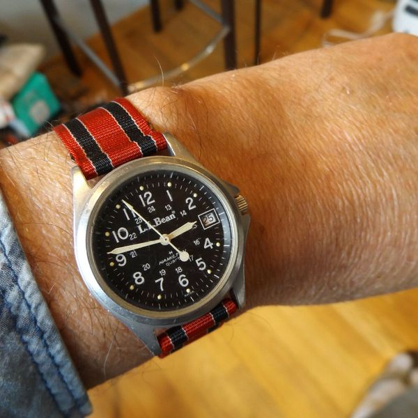Hamilton LL Bean Vintage 24hr Military Pilot/Field Watch 9931 Swiss 7j ...