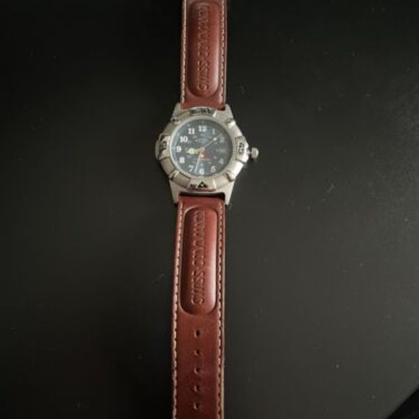 ROTARY SWISS MILITARY COMMANDO WATCH GS3003 100M NEW BATTERY INSTALLED ...