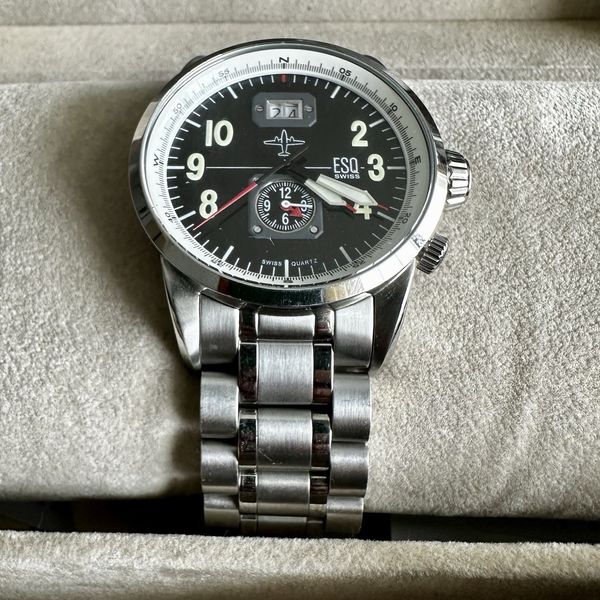 ESQ Swiss Movado Pilot's Wristwatch ASL01 E5453 | WatchCharts Marketplace