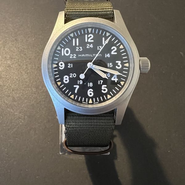 Menâ s 39mm Hamilton Khaki Field Mechanical H694390 Swiss Made ...