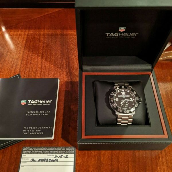 Tag Heuer Formula 1 Grande Date - Original Box & Warranty Card ...